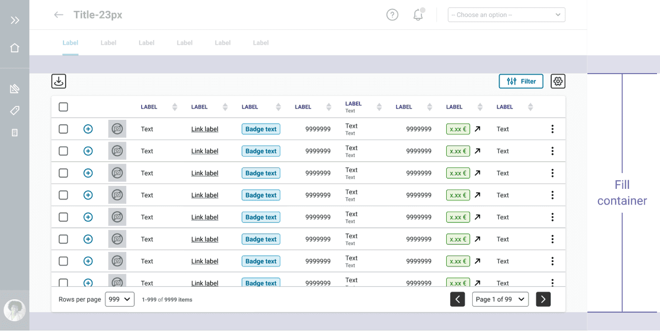 DataTable – Mozaic Design System