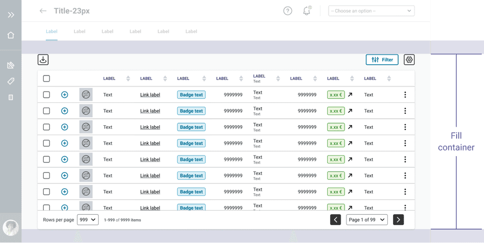 DataTable – Mozaic Design System